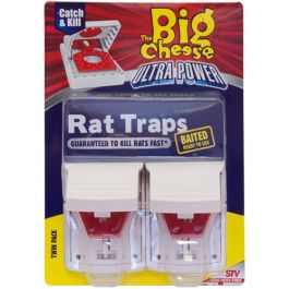 Big Cheese Ultra Power Rat Traps Twin Pack | Ready Baited Rat Control