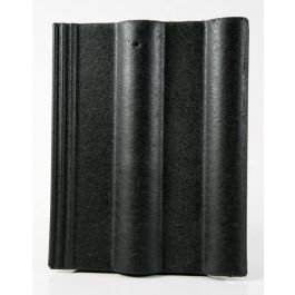 Concrete Double Roll Roof Tile Black