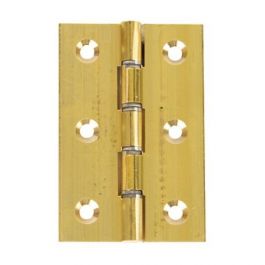 Double Steel Washered Hinges 76mm Brass