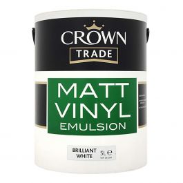 Crown Trade Matt Emulsion Brilliant White 5L
