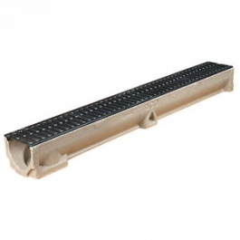 ACO 47001 Raindrain B125 with Cast Iron Grate 1MT | Line Drainage