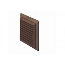 Domus System 100 F4905 Louvred Vent + Flyscreen Brown