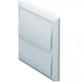 Domus System 100 Wall Outlet With Gravity Flap White