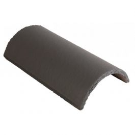 Concrete Half Round Ridge Tile Grey