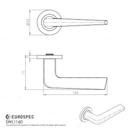Eurospec Plaza Door Handles - Stainless Steel