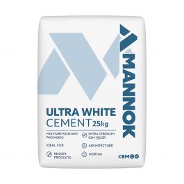 Mannok Ultra White Cement 25KG - Premium Portland Cement