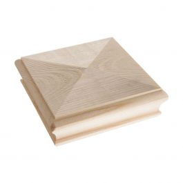 Pine Pyramid Newel Post Cap 90mm – Durable & Customizable