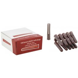Plastic Wall Plugs 7mm Brown