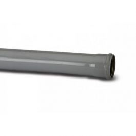 Polypipe SP430 Single Socket Soil Pipe 110mm x 3mt grey