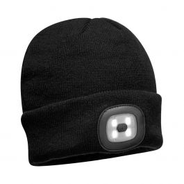 Black Rechargeable LED Light Beanie