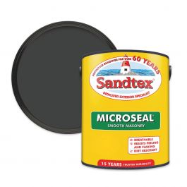 Sandtex Black Microseal Masonry Paint 5L – Ultra Smooth