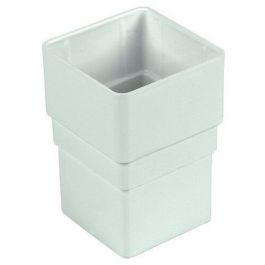 Square Downpipe Connector 65mm White