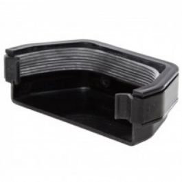 Square Gutter Stop End 114mm Black