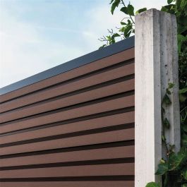 Composite Prime Walnut HD Fence Board 201mm x 50mm 1.83m